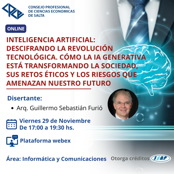 Capacitación online: «INTELIGENCIA ARTIFICIAL: DESCIFRANDO LA REVOLUCIÓN TECNOLÓGICA. Cómo la IA ...